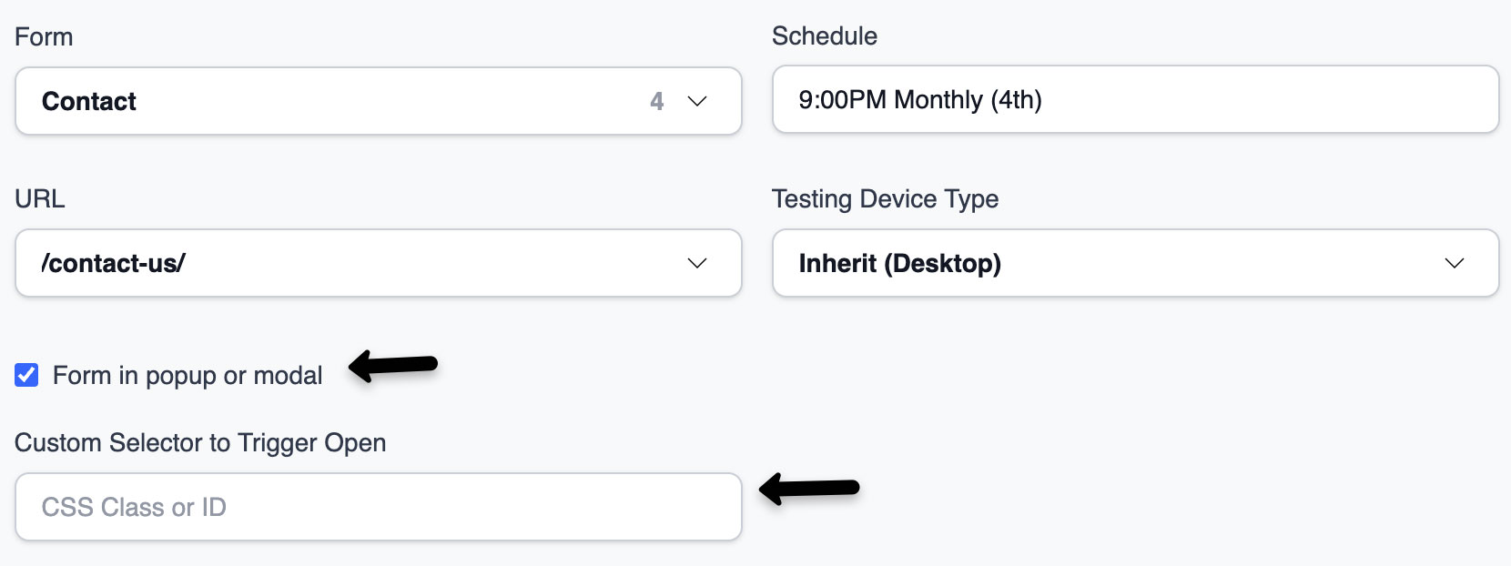 Forms Located in Popups and Modals – CheckView