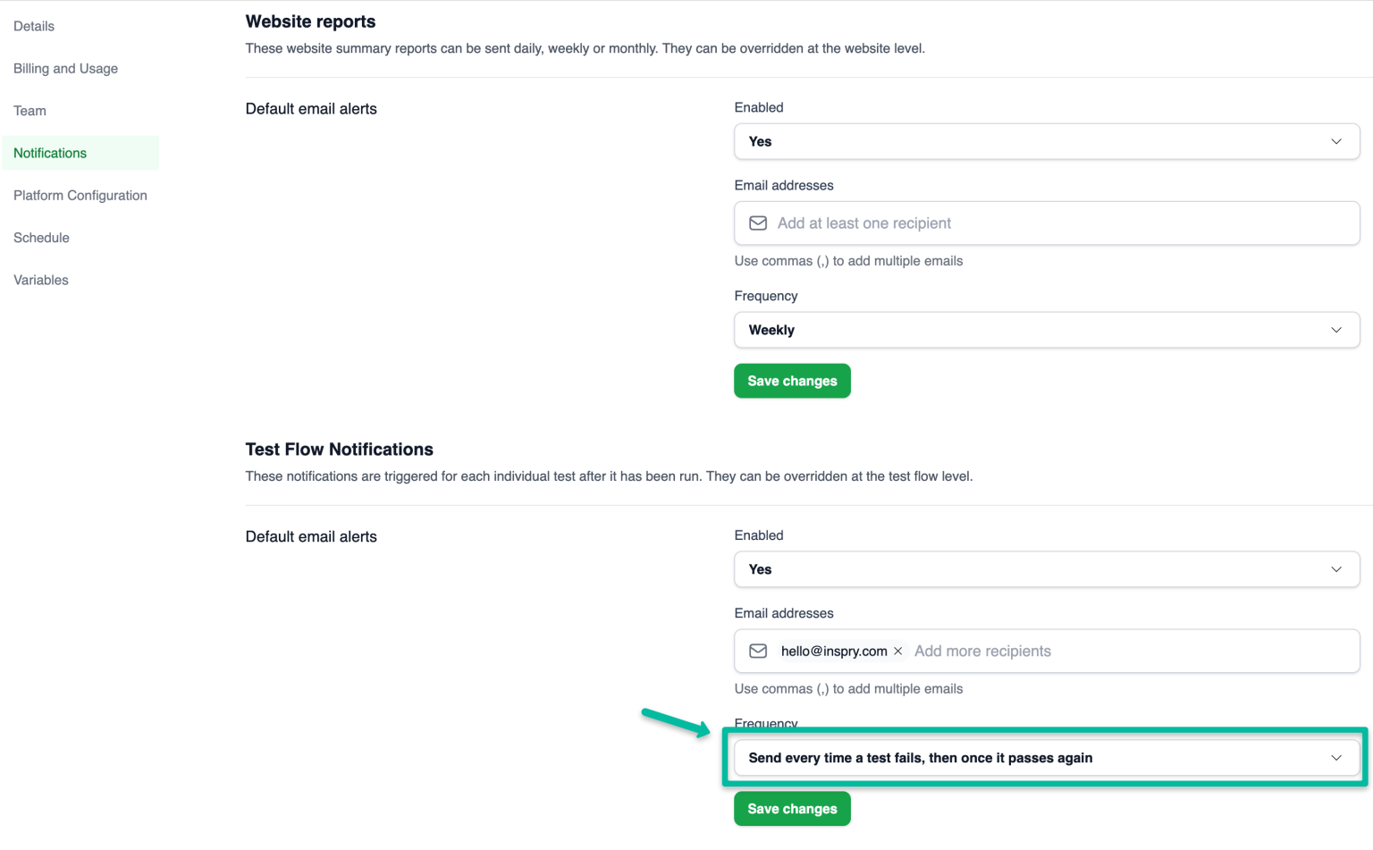 Setting Up Failure Email Notifications Only – CheckView