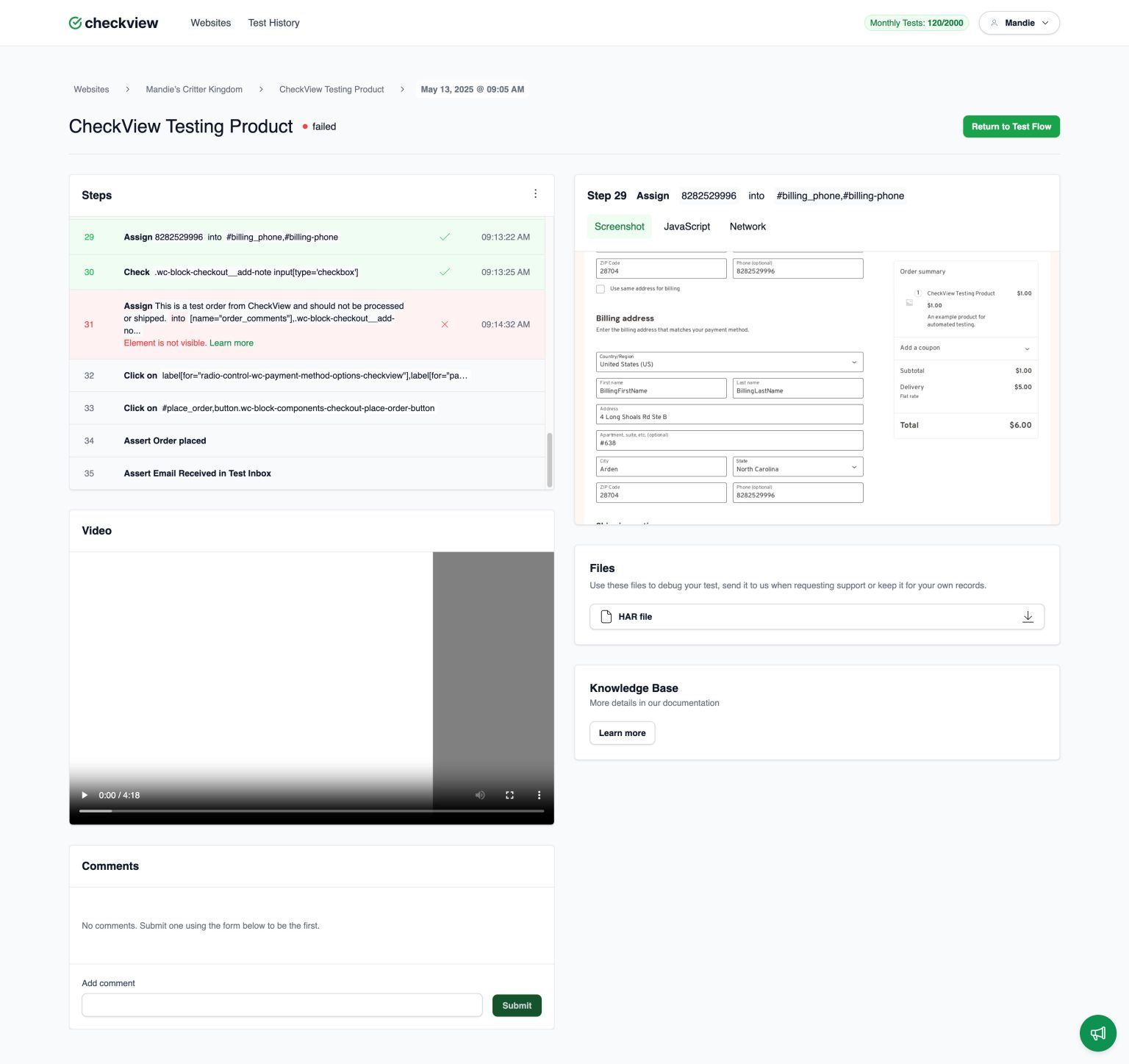 Understanding the Test Results – CheckView